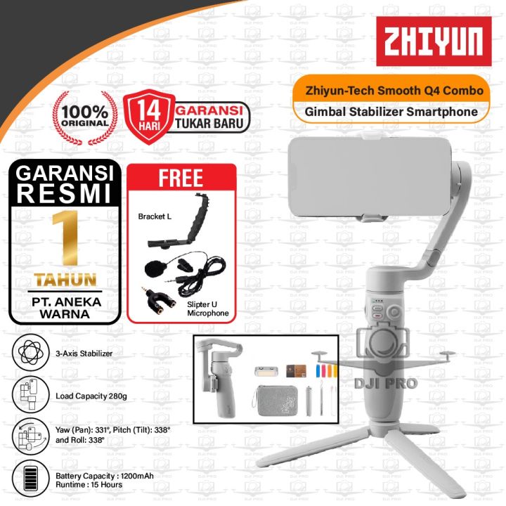 Zhiyun-Tech Smooth Q4 Smartphone Gimbal Stabilizer HP Combo - Q 4 | Lazada Indonesia