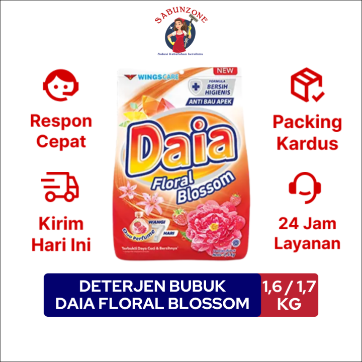 Detergen Bubuk Daia Floral Blossom 1,6 / 1,7 kg | Lazada Indonesia