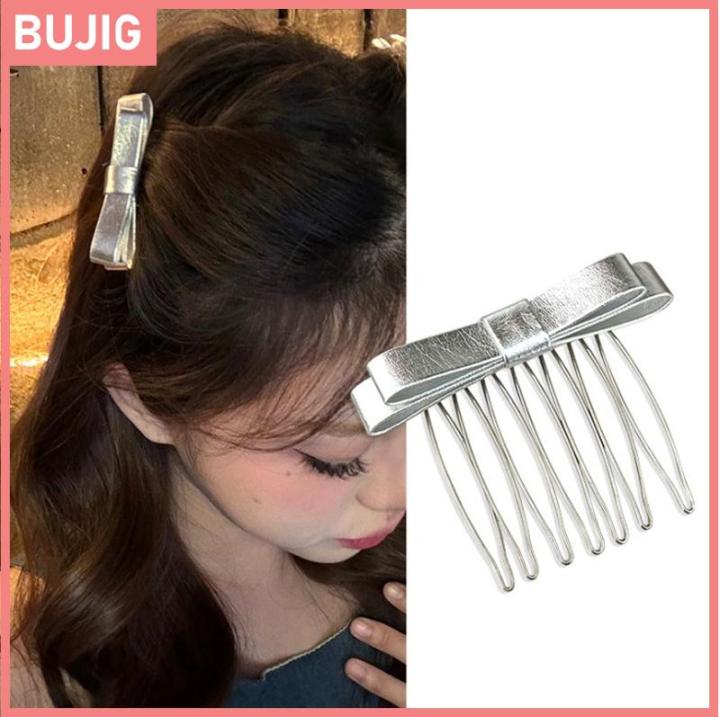 BUJIG คลิปหวีเสียบสไตล์เจ้าหญิงกิ๊บติดผมหน้าม้าแสนหวานสำหรับผู้หญิงกิ๊บ ...