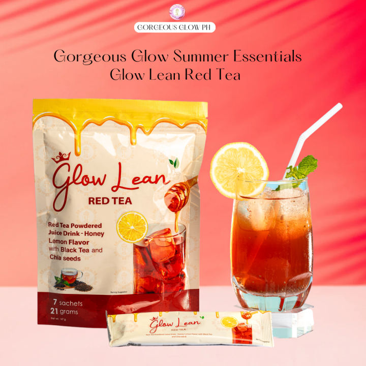 GlowLean Redtea Supplement Drinks 7 Sachets Gorgeous Glow Ph with ...