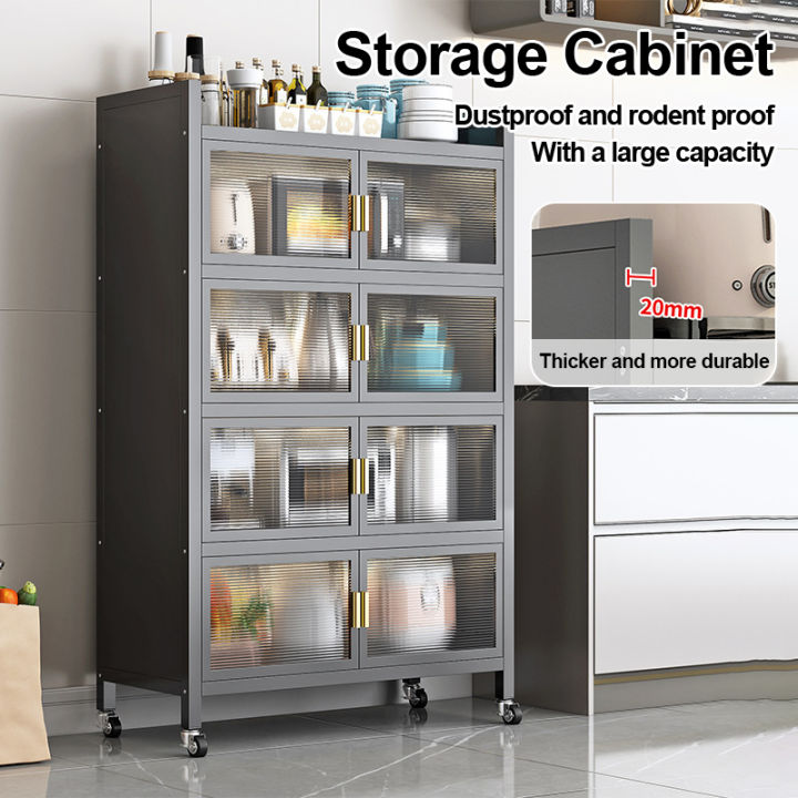 3/4/5 Layer Kitchen Storage Cabinet Stainless Steel Kitchen Organizer ...