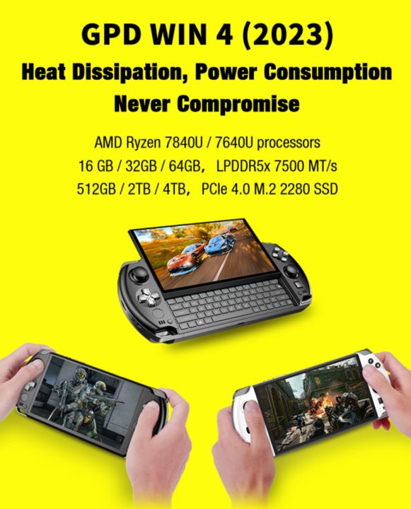 GPD WIN4 PRO Gpd WIN 4 PRO 2025 (in stock) Ai9 HX370 / 8840U 32GB DDR5 ...