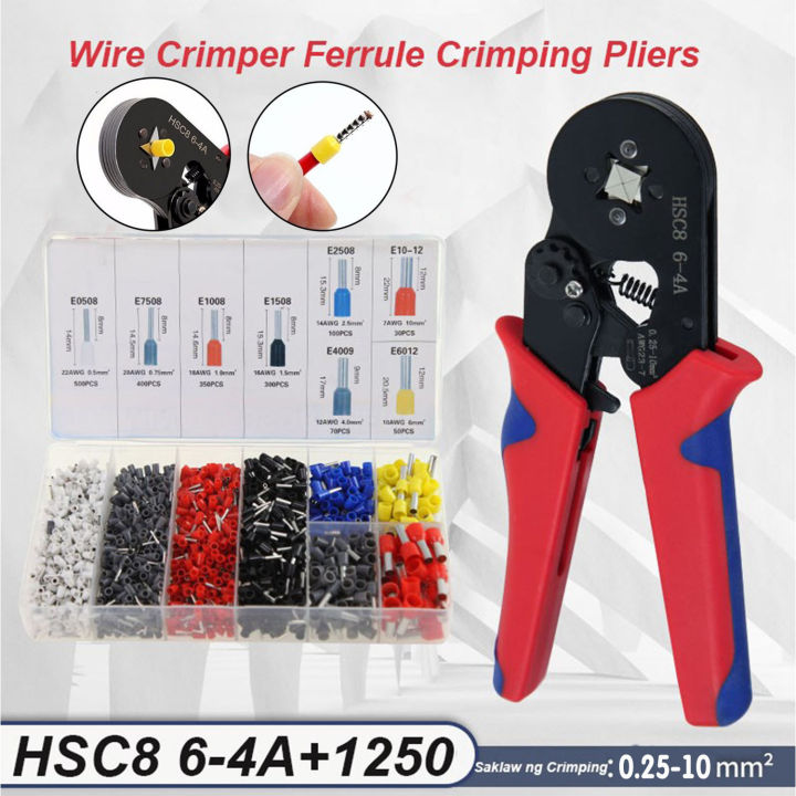 Ferrule crimping tools HSC8 6-4A quadrilateral wire crimp plier with ...