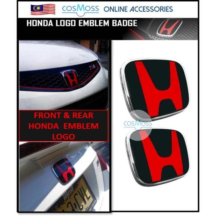 Honda Odyssey 2010-2018 Type-R Front & Rear Logo(Badge/Emblem)Red+Black ...