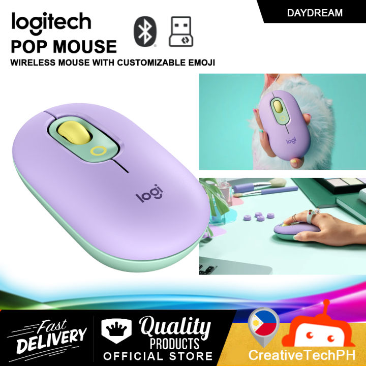 Logitech Pop Mouse Daydream Wireless Mouse with Customizable Emoji ...