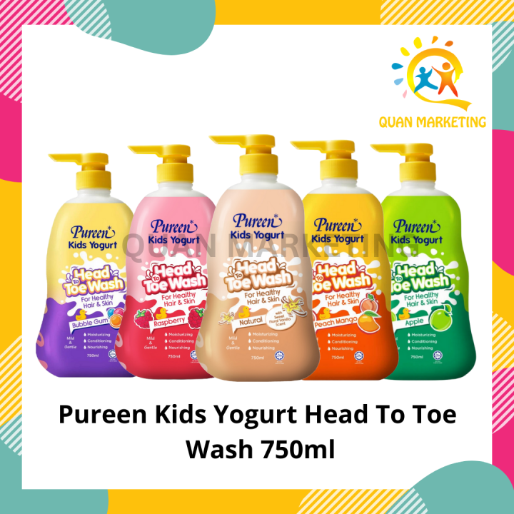 Pureen Kids Yogurt Head To Toe Wash / Bath / Shampoo 750ml | Lazada