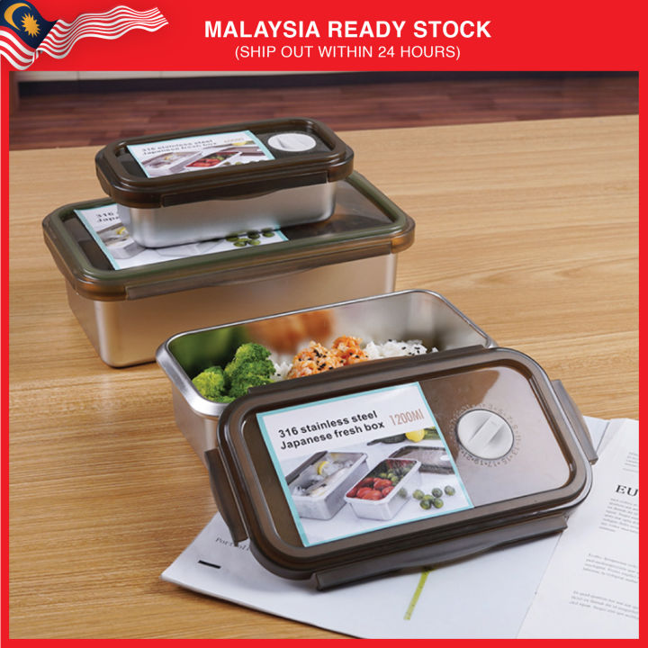 Japan Style 316 Stainless Steel Food Container Antibacterial Fresh ...