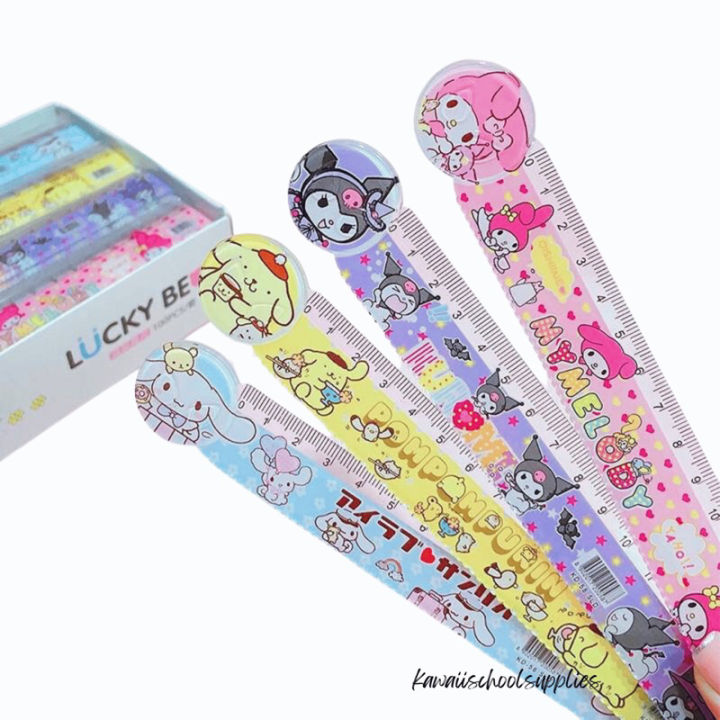 sanrio 15cm Ruler cinnamoroll kuromi melody cute kawaii school supplies ...
