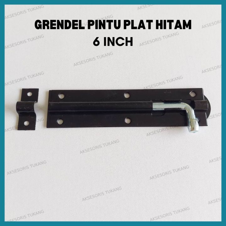 Grendel Pintu Double Plat 6" Gerendel Pintu Jendela Bulat Tebal Slot ...