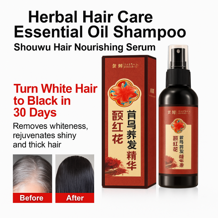 Saffron Hair Serum Black hair repair hair roots nourish the scalp ...