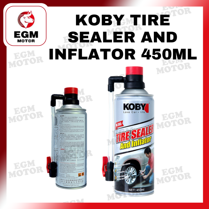 [EGM MOTORCYCLE] KOBY TIRE SEALER AND INFLATOR 450ML | Lazada PH