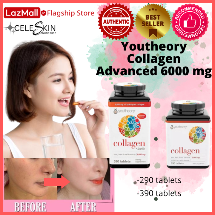 Youtheory Collagen Advanced 6000 mg Tablets 290 Ct | Lazada PH