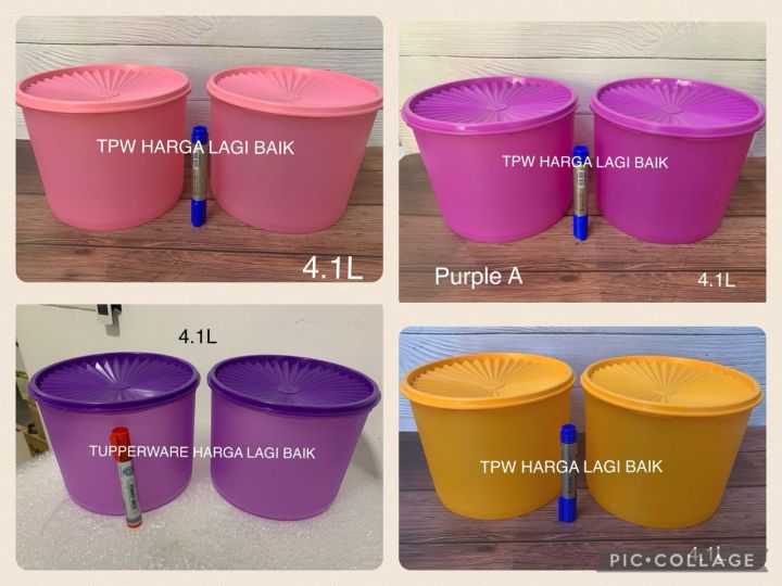 Tupperware Super Deco Canister 4.1L / Air Tight Container | Lazada