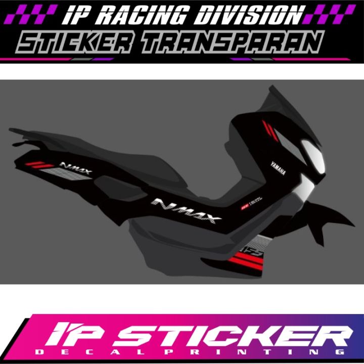 STRIPING STICKER NMAX 155 TRANSPARAN SIMPLE LIQUID COOLED STICKER MOTOR ...