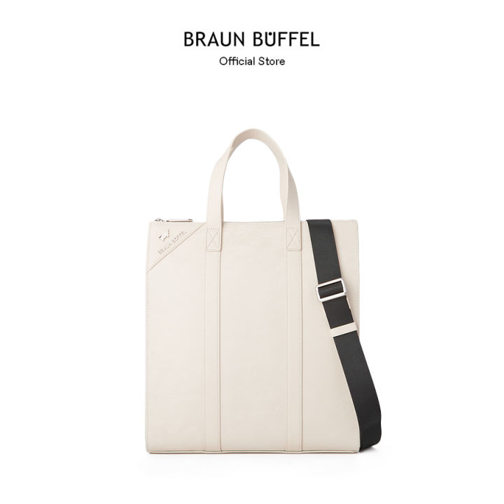 Braun Buffel Jacob Medium Tote Bag In Chalk | Lazada