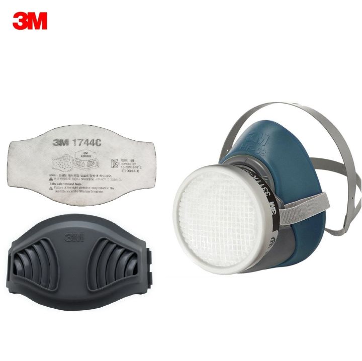 3M HF-52 หน้ากากกรองเดียว Medium ตลับ 3311K-55 และ Filter 1744C ฝาครอบ ...