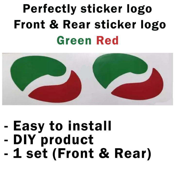 Myvi New 2018 2019 Front and Rear Logo Sticker Set Fit Perfectly (green ...