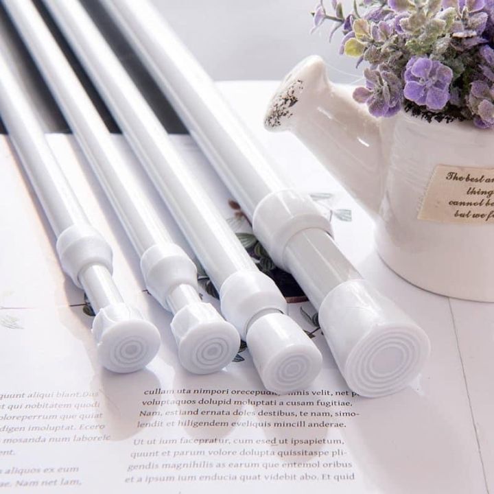 Telescopic rod adjustable curtain rod bathroom shower curtain rod ...