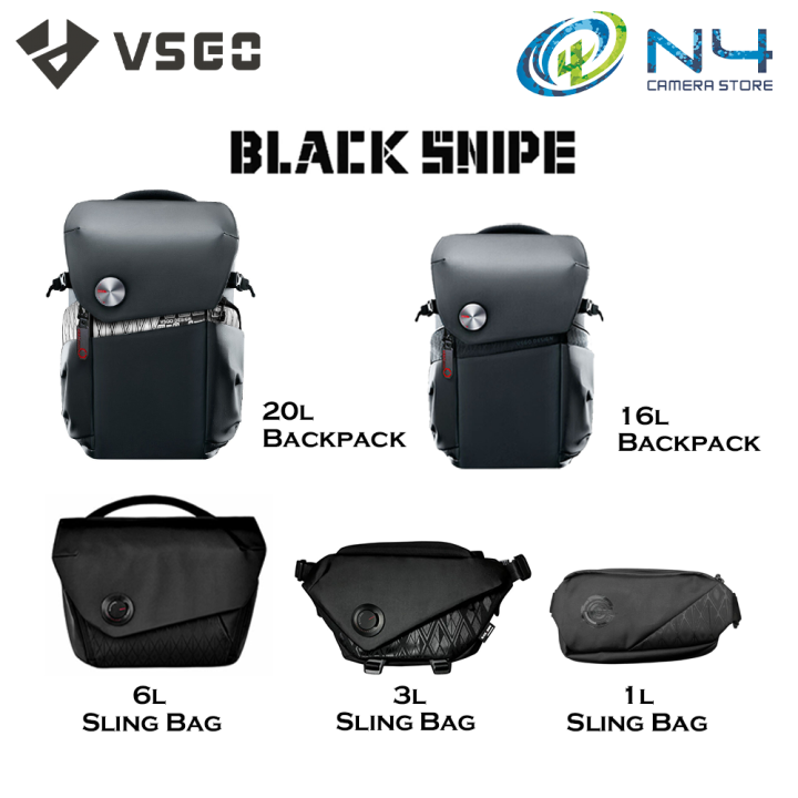 VSGO BLACK SNIPE 1L/3L/6L Sling Bag 16L/20L Camera Backpack Camera Bag ...