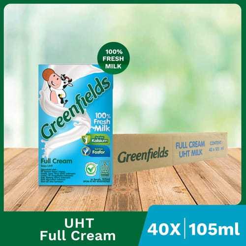 GREENFIELDS Susu UHT Full Cream/Chocolate/Strawberry 105 ml x 1 karton | Lazada Indonesia