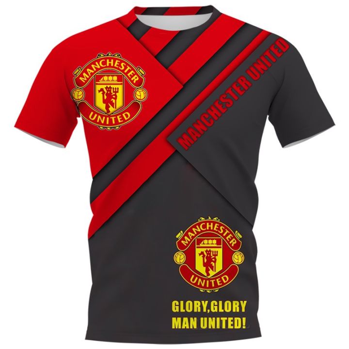 Manchester United Football Team Jersey 3D Print T-Shirts Wild Round ...