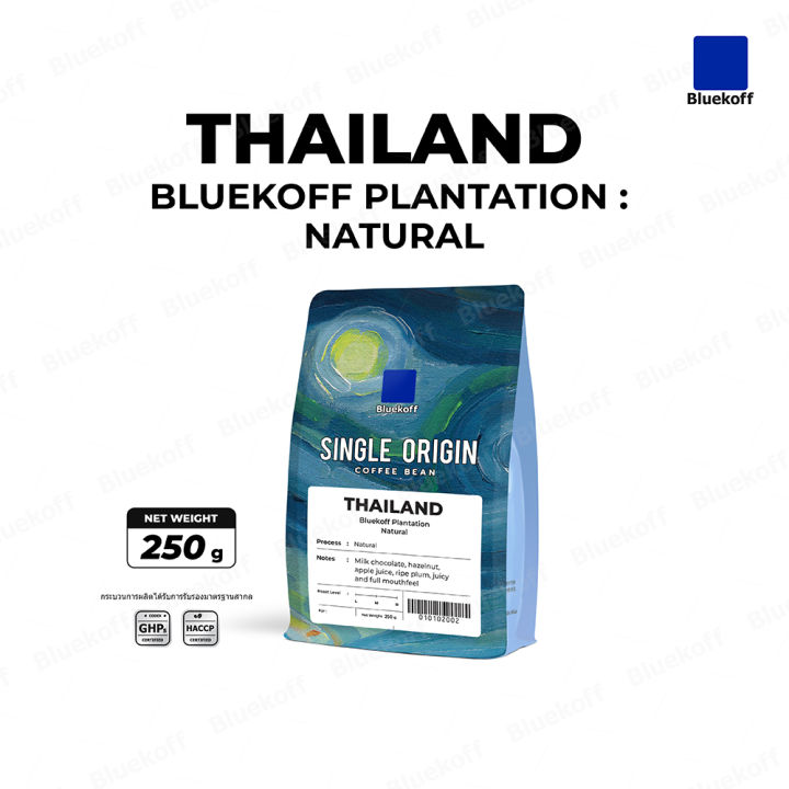Bluekoff Plantation: Natural Process เมล็ดกาแฟไทย อราบิก้า100% (1ถุง บรรจุ 250 g.) | Lazada.co.th