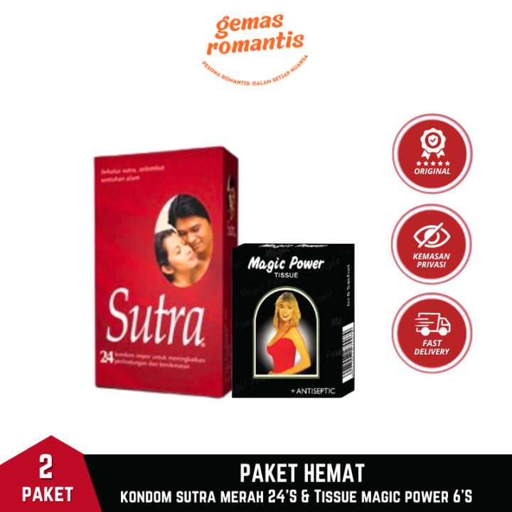 Kondom Sutra Merah isi 24 Pcs & Tisu Magic Power 6 Pcs | Lazada Indonesia