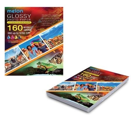 160G Glossy Photo Paper A4 (100 แผ่น) กระดาษโฟโต้ 160แกรม -- 160M ...