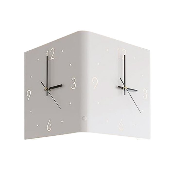 (ICTE) Double Sided Corner Wall Clock, Digital Corner Wall Clock ...