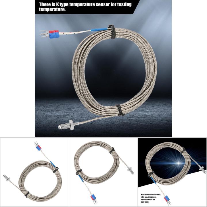 Thermocouple Cable K Type Temperature Measuring Probe M6 BSW Screw ...
