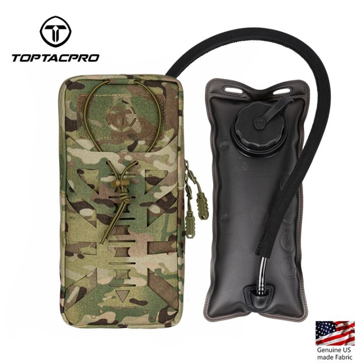 TOPTACPRO Tactical Hydration Pouch with 1L Bladder Codura Tactical ...