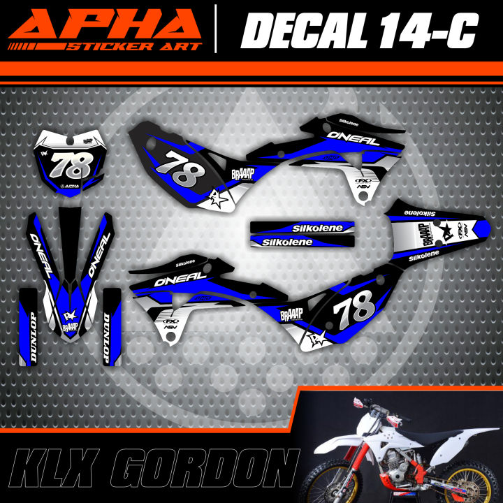STIKER STICKER DECAL MOTOR KLX GORDON CUSTOM FULL BODY MURAH MODEL ...