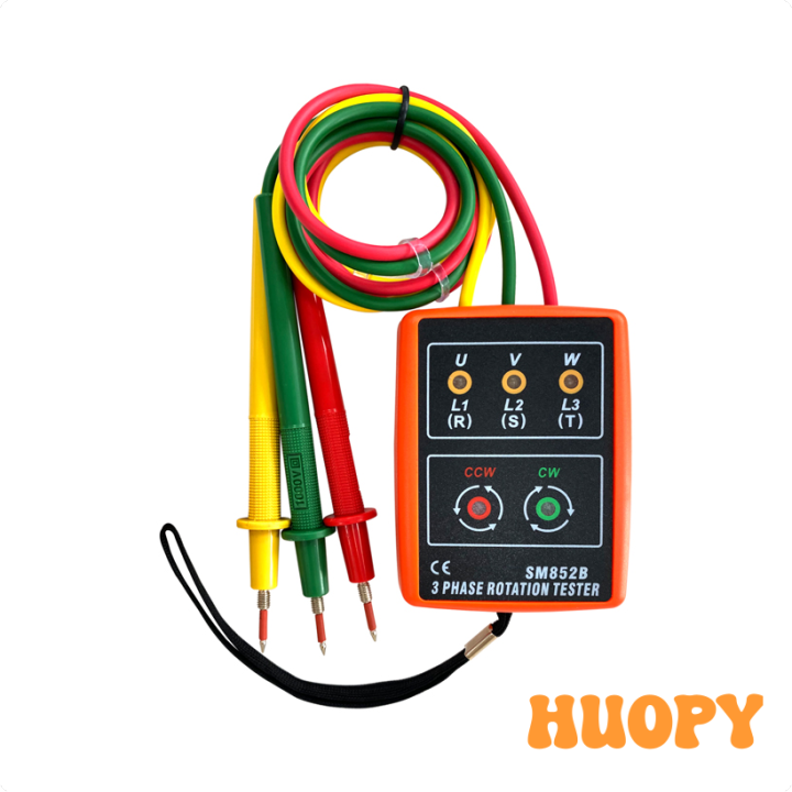[HUOPY] Portable Phase Tester 3 Phase Rotation Tester Digital Phase ...
