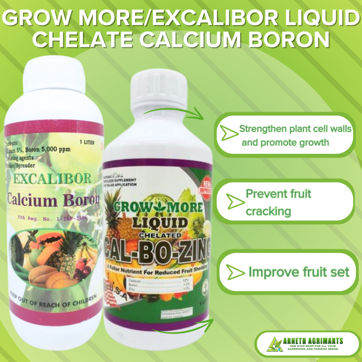 GROW MORE /EXCALIBOR LIQUID CHELATE CALCIUM BORON (1 LITER) | Lazada PH