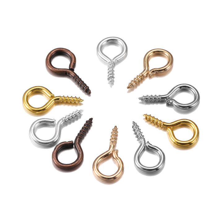 St.kunkka 100-200pcs Small Tiny Mini Eye Pins Eyepins Hooks Eyelets ...