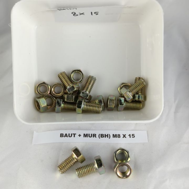 BAUT + MUR (BH) MOTOR M8 X 15 | Lazada Indonesia