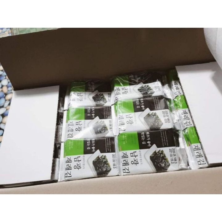 sushi wrapper Seaweeds Nori Seaweed Snack Laver Per Box 72 pouches ...