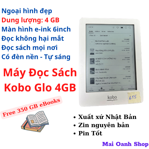Máy Đọc Sách Kobo Glo Ngoại Hình Đẹp Đã Cài Đặt Koreader Lazada Vn