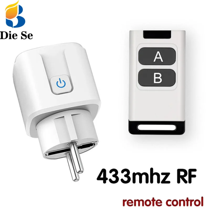Universal Remote Control Mini Electrical Sockets 433MHZ Rf Smart Plug ...