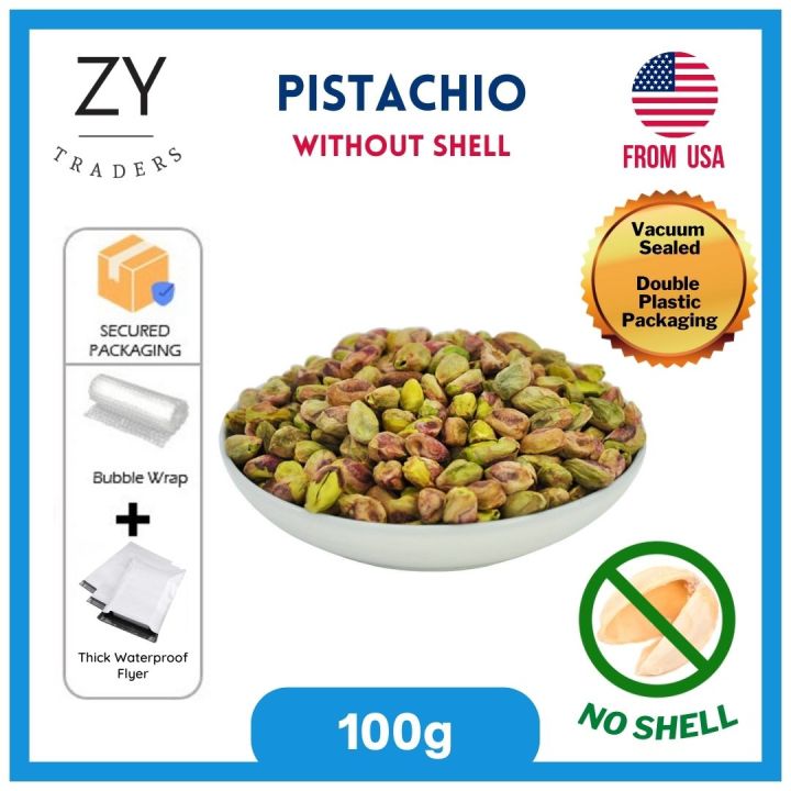 Pistachio USA Without Shell Whole Kernel Roasted (SALTED) 100g | Lazada