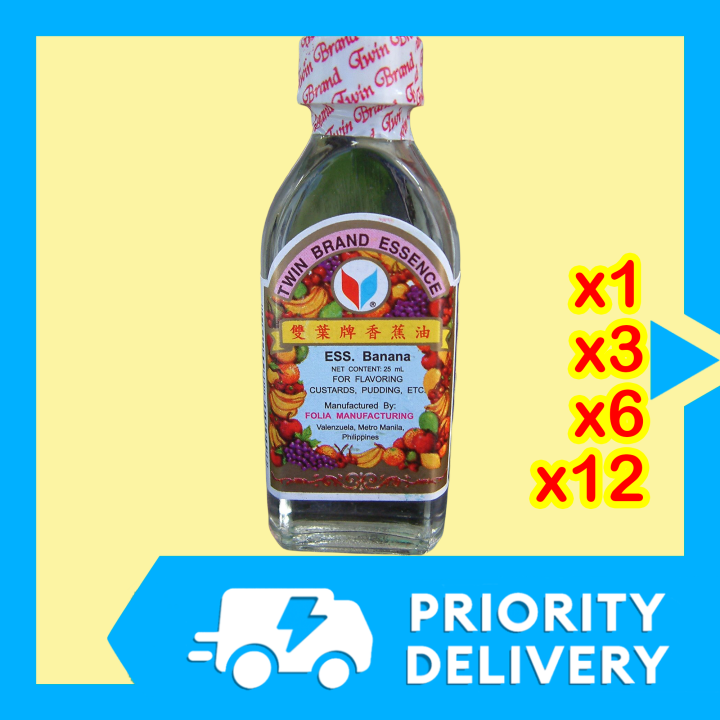 TWIN Brand BANANA ESSENCE Extract Concentrate (25ml x1 x3 x6 x12) Food ...