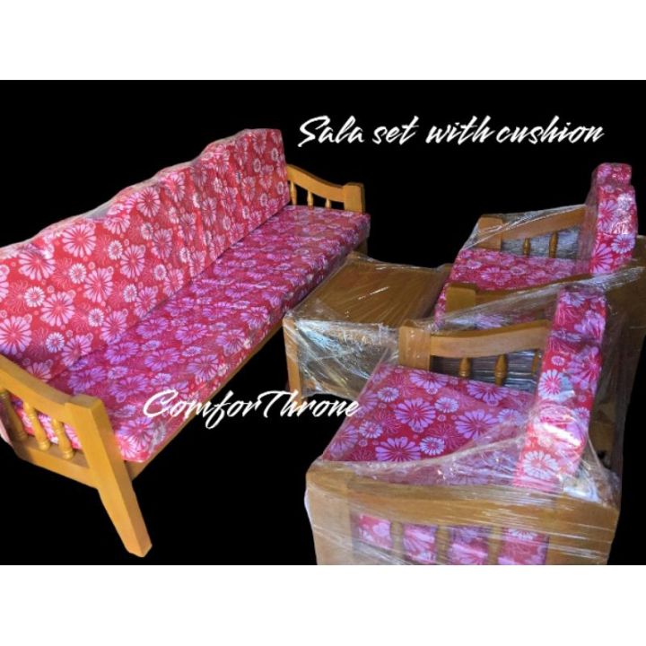 MAHOGANY WOOD SALA SET /SOFABED W/ BUILT-IN CABINETS | Lazada PH