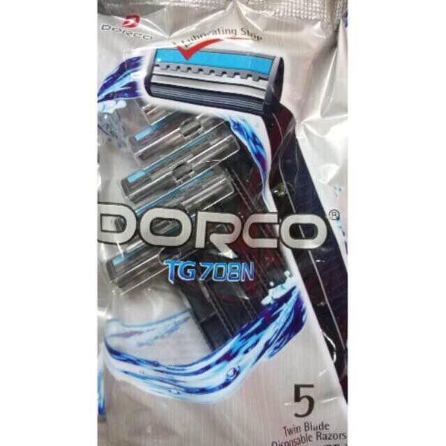DISPOSABLE RAZORS mens accesorries5 pcs Per Pack DORCO TG708N TWIN ...