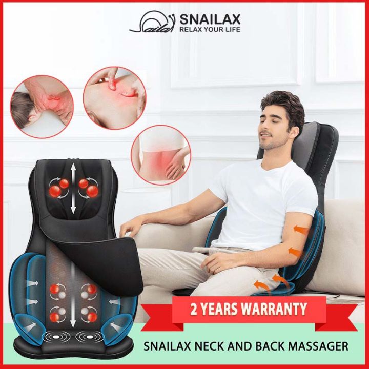 Snailax Premium Air Compression Shiatsu Neck Back Massager Full Body 1154