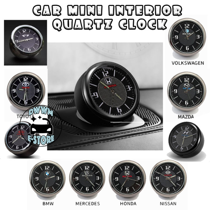 Car Mini Clock Interior Quartz night grow classic for Toyota Honda ...