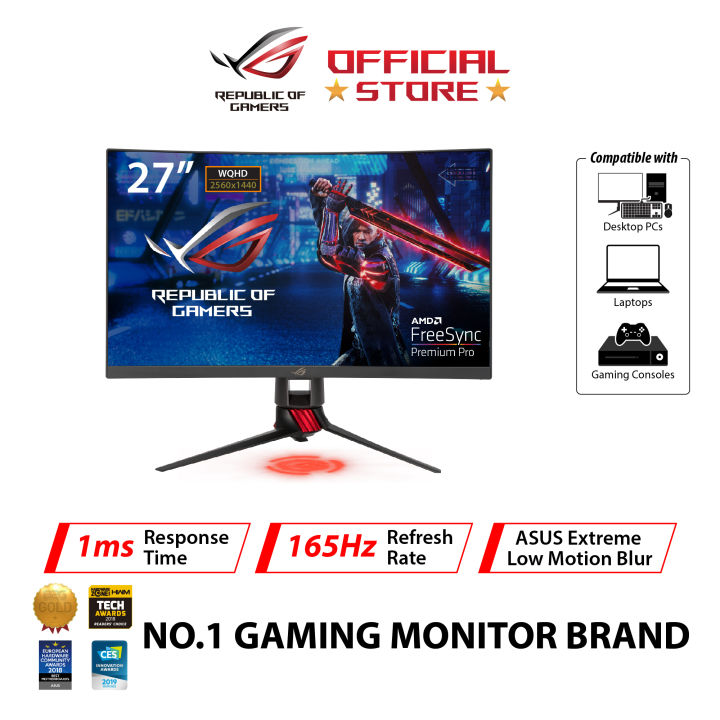 ASUS ROG Strix XG27WQ HDR Curved Gaming Monitor – 27 inch WQHD (2560 x ...