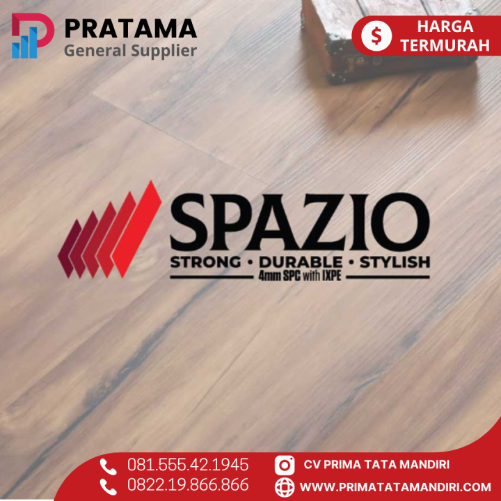 SPC LANTAI KAYU SISTEM CLICK / SPC Flooring SPAZIO 4mm | surabaya ...
