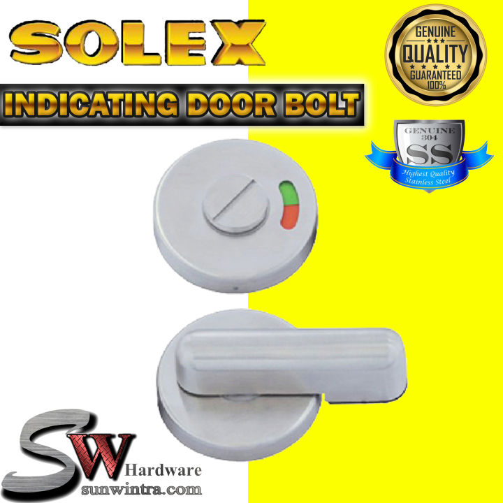 [Original] SOLEX Heavy Duty Stainless Steel SUS304 Indicating Door bolt #OC7 | Lazada
