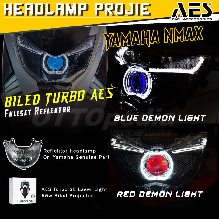 Headlamp Projie BiLED AES Ori Lampu Depan Komplit Pnp Yamaha NMAX Old ...