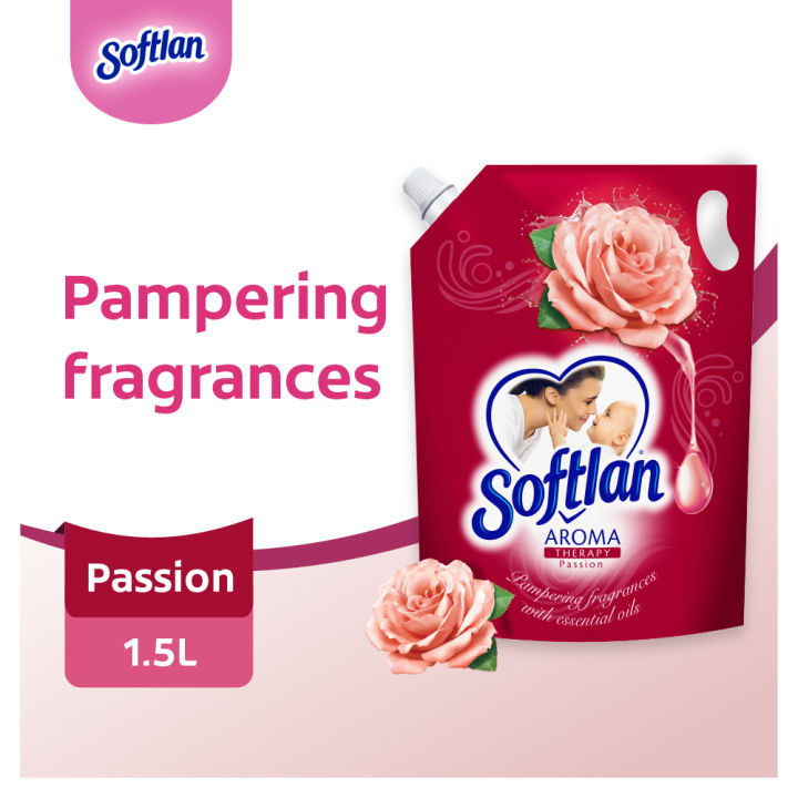 Softlan Aroma Therapy Passion (Red) Fabric Softener 1.5L Refill ...